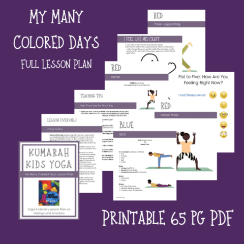 Kids Yoga Literacy Lesson - My Many Colored Days : Kumarah