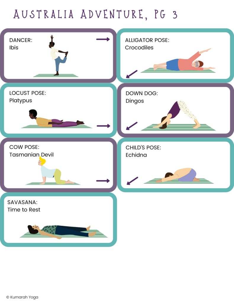 Australian Adventure Themed Yoga Lesson Plan : Kumarah